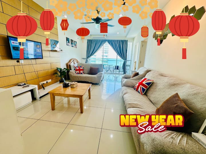 Superb Sunrise & Seaview 3r2b(3-12 Pax)@georgetown - Penang