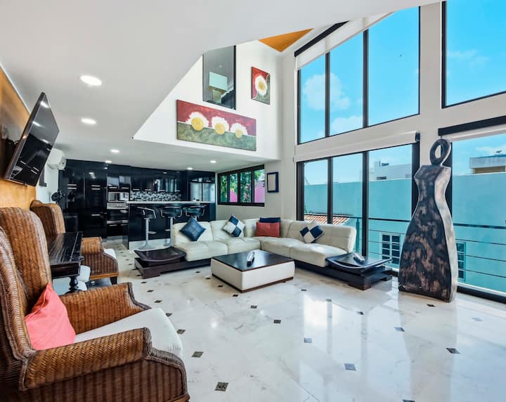 Lotus - 3 Bdr Penthouse In The Middle Of Town! - Playa del Carmen