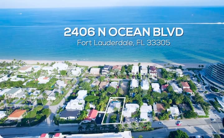 4 Minute Walk To The Beach. Big Heated Pool.100”tv - Fort Lauderdale