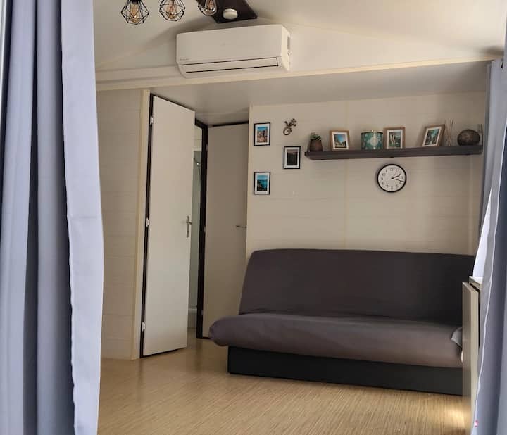 Mobil-home Cosy Climatisé | Terrasse & Piscine - Sillans-la-Cascade