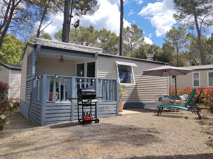 Mobil-home Cosy Climatisé | Terrasse & Piscine - Aups