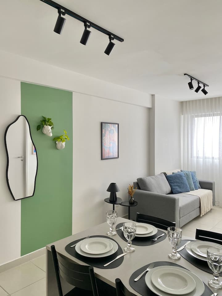 Flat C/ Vista Mar | 8min Praia | A/c Sala E Quarto - Recife