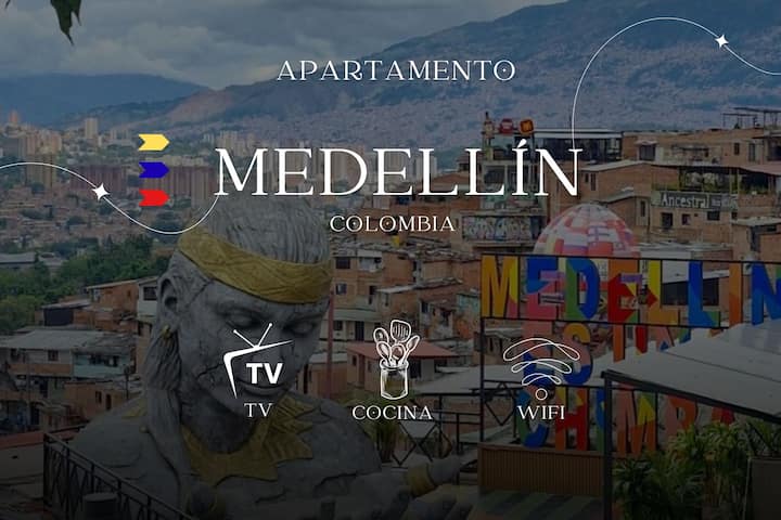 Premium Apt+tv+kitchen+wifi+parking+ac@medellin304 - Medellin, Antioquia, Colombia