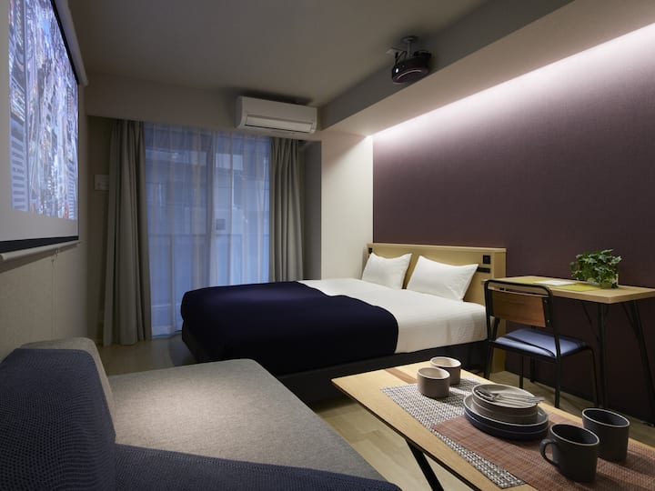 キッチン付きアパートメントホテル｜25㎡｜最大3名 - Osaka, Japan