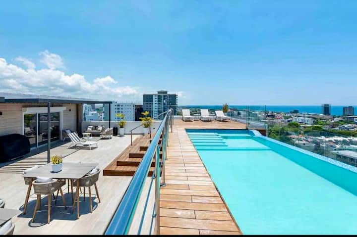 Esperilla/piscina/gym/games/cine/1br/1.5ba/wifi. - Santo Domingo