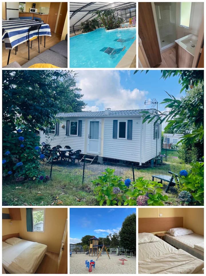 Mobilhome Camping Piscine Couverte Basse Normandie - Jullouville