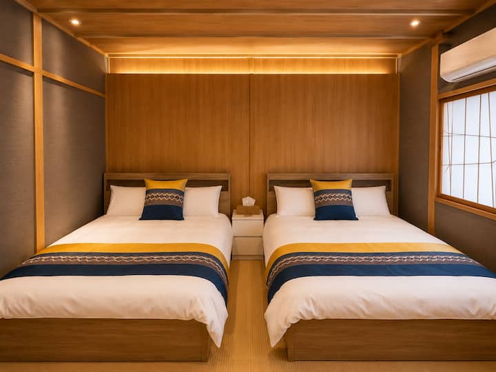 愛の華|木の香る一軒家|無料駐車場付|70㎡|最大9名|景観風呂|鶴橋駅|コリアタウン近く - Osaka