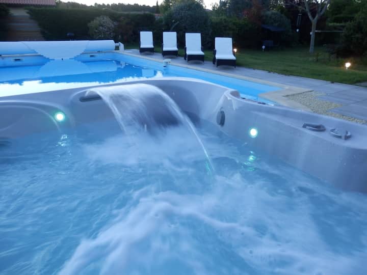 Aux Deux Pins : Jacuzzi, Sauna, Piscine 5x10 Zen - Moliets-et-Maa