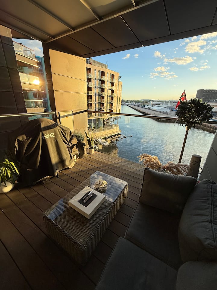 Romslig Leilighet Med Havutsikt Og Solnedgang - Oslo