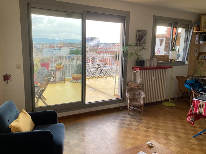 Charmantt2 Terrasse + Balcon 8e éTage - Conception - Parc Borély - Marseille