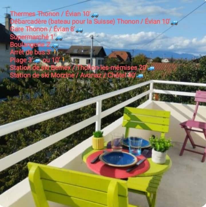 T2 Verdoyant Entre ÉVian Et Thonon Proche Plage - Lac Léman