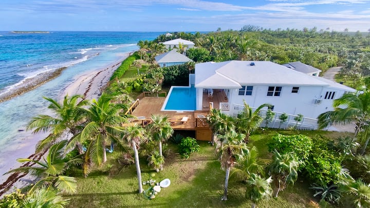 8 Bedroom Ocean Front Double Bay Not Heated Pool - The Bahamas