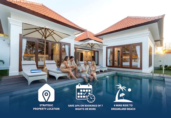 Poolside Surf Villa Near Dreamland & Bingin Beach - Uluwatu