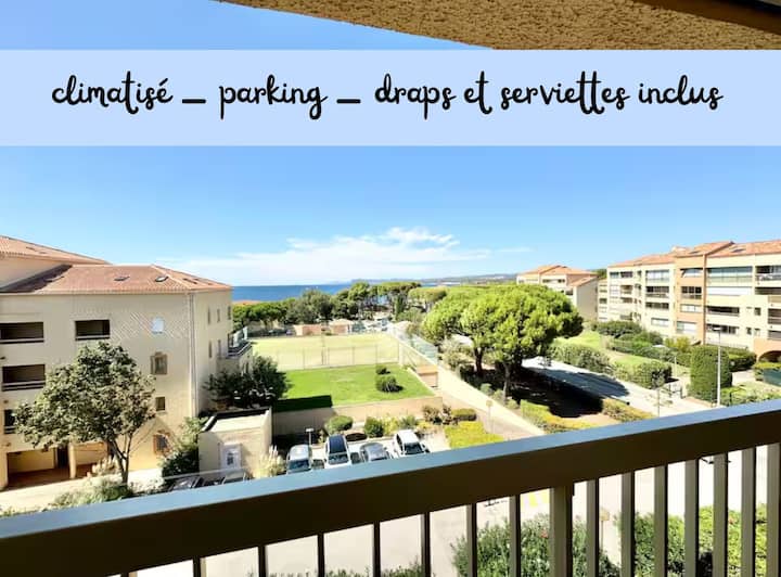 T4 Climatisé Spacieux Vue Mer, 200m De La Plage - Sanary-sur-Mer