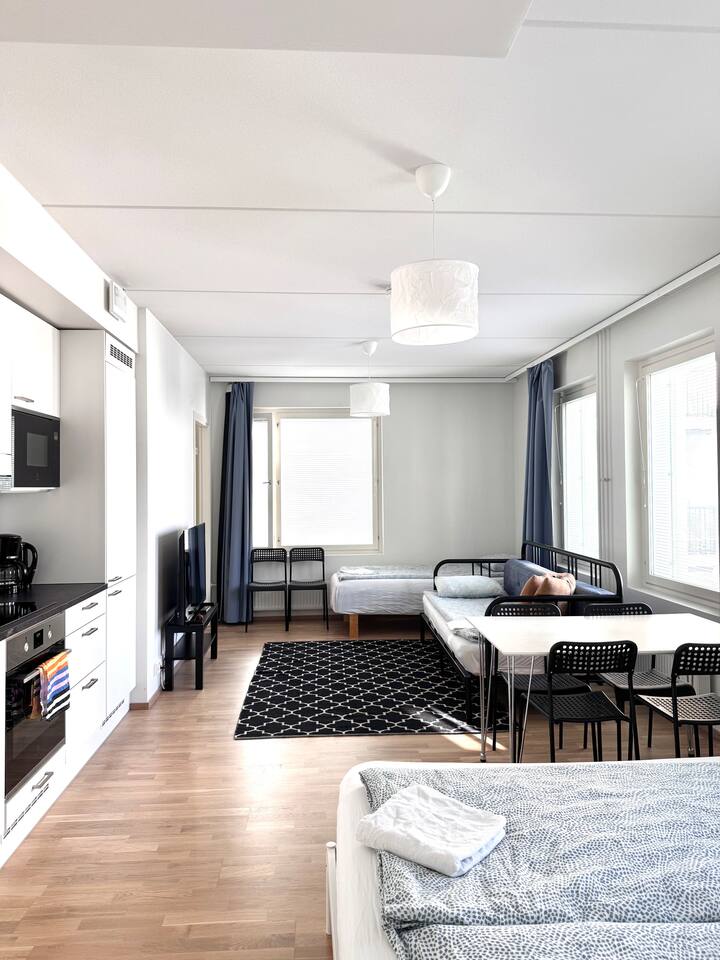 New Spacious One-bedroom Apartment Sleeps 7 - Vantaa