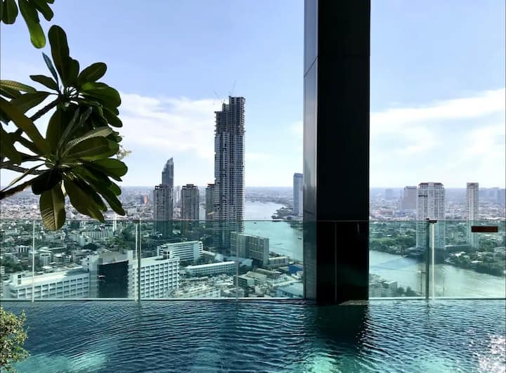 Bts高空泳池 Wifi湄南河 Icon Siam/silom - Khlong San