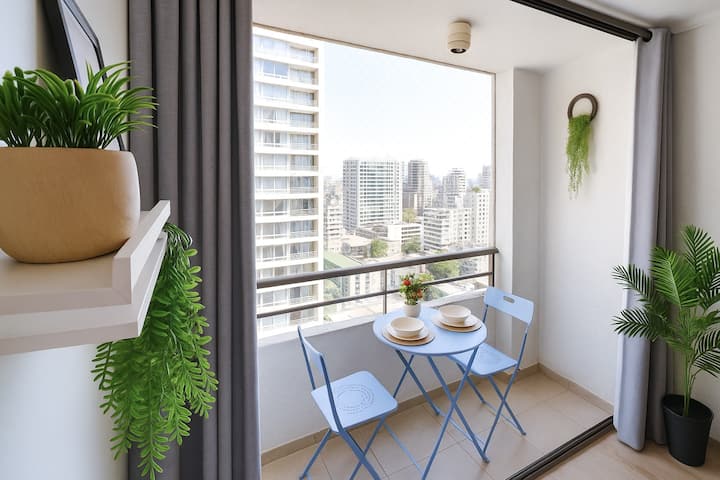 Metro U. De Chile. Terraza. Check In 24/7. Wifi - Santiago