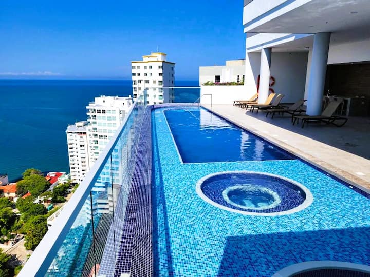 Exclusivo Apto Piscina+gym Santa Marta - Rodadero - 