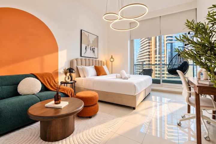 5min To Jbr Beach| Stylish With Spacious Balcony - Dubai