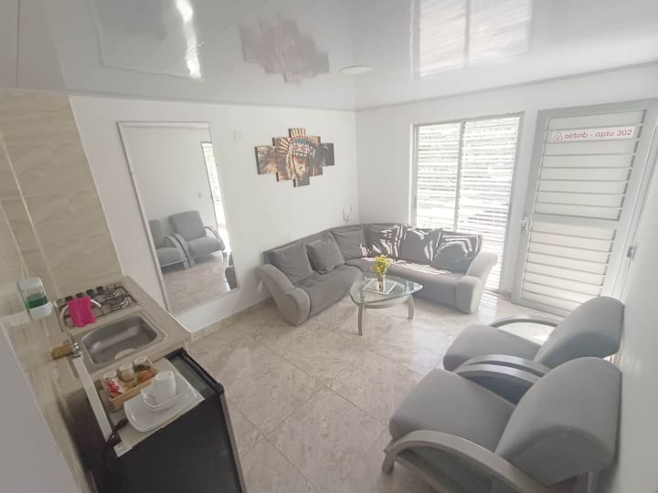 Lindo Y Acogedor Aparta Estudio, Cerca De Todo 302 - Ibagué