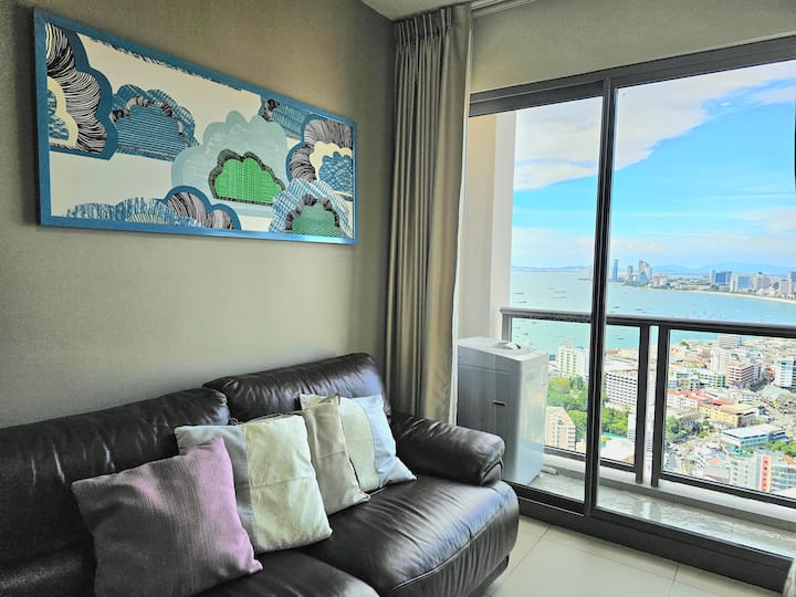 Near(walking-street), 2br 40fl, Sea View, Bali Hai - Pattaya City
