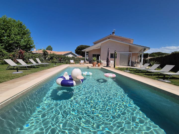 Villa, Piscine Chauffée, 4 Chambres, 8 Personnes - Gujan-Mestras