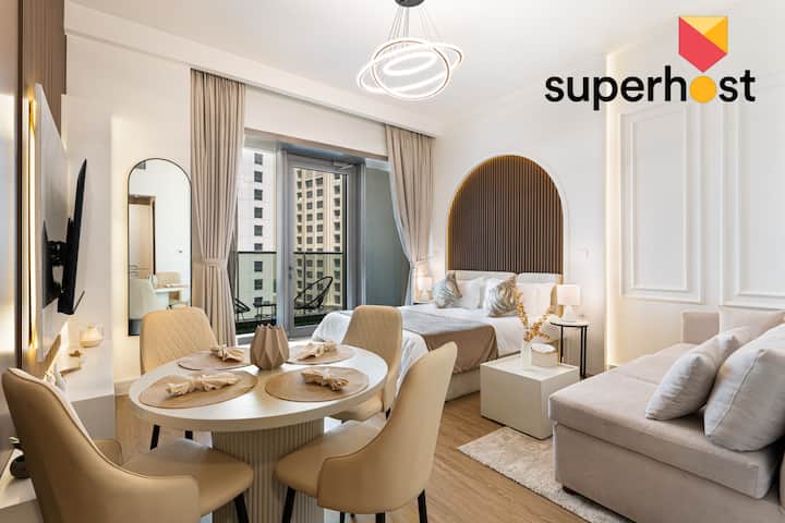 Last Minute%: Elegant Escape: Pool, Gym & Sauna - ドバイマリーナ