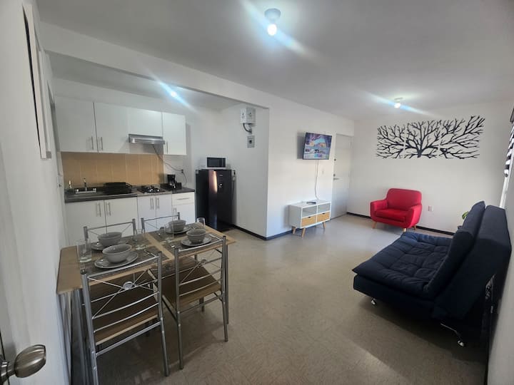 Depto. En Fracc. Privado, Frente A Zona Comercial - Querétaro
