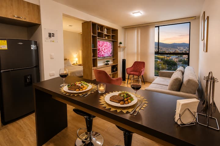 Studio | A/c | City View | Remote Work | Pool - カリ