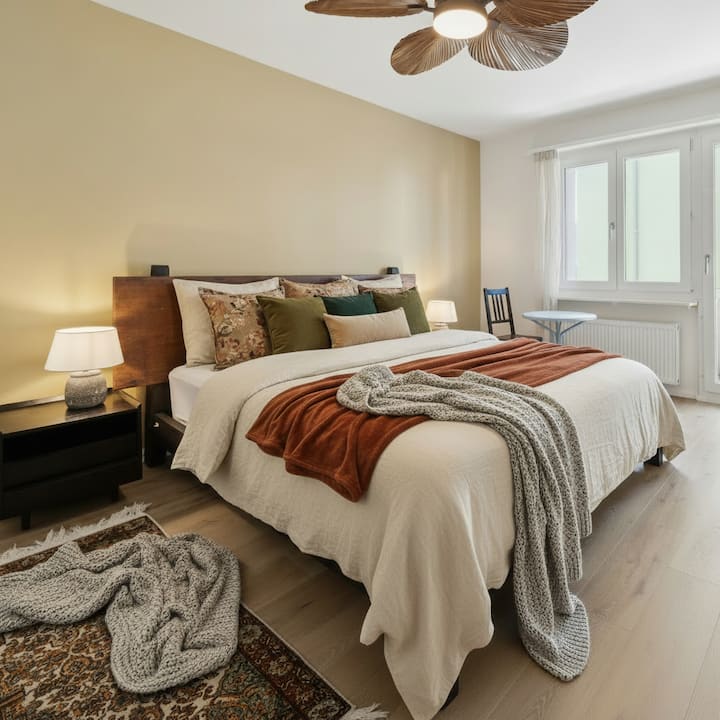 City Center, Train Station Near Cozy 3br W Balcony - Aéroport de Zurich (ZRH)