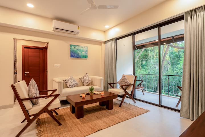 Sol Banyan By Hireavilla - 2br W Pool In Candolim - Goa