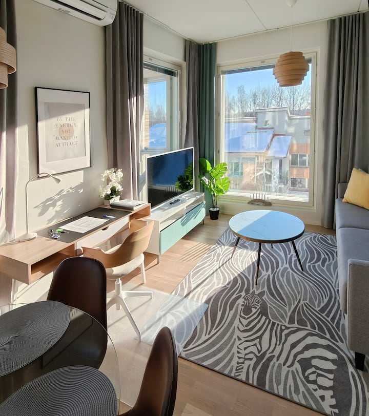 A/c, 15mintoairport, Hotelbeds, Sauna, Totrain300m - Helsinki