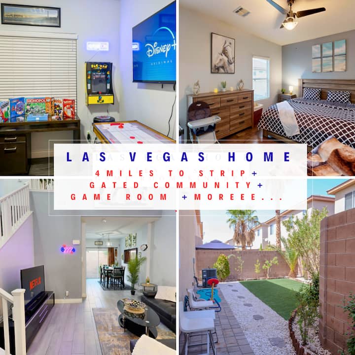 Near Strip | Quiet | Gated |3br| King Bed - Las Vegas, NV