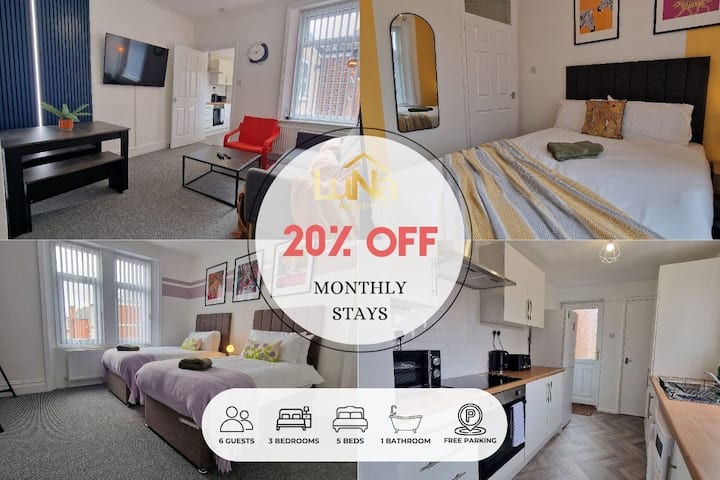 Modern 3br Stay | Sleeps 6 | Private Parking - Newcastle upon Tyne
