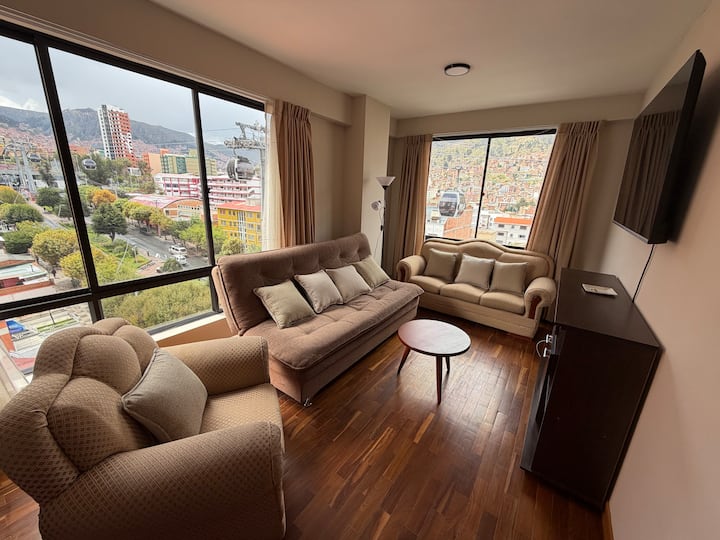Sunny Central Apt | 2 Ensuites + Views + Full - La Paz