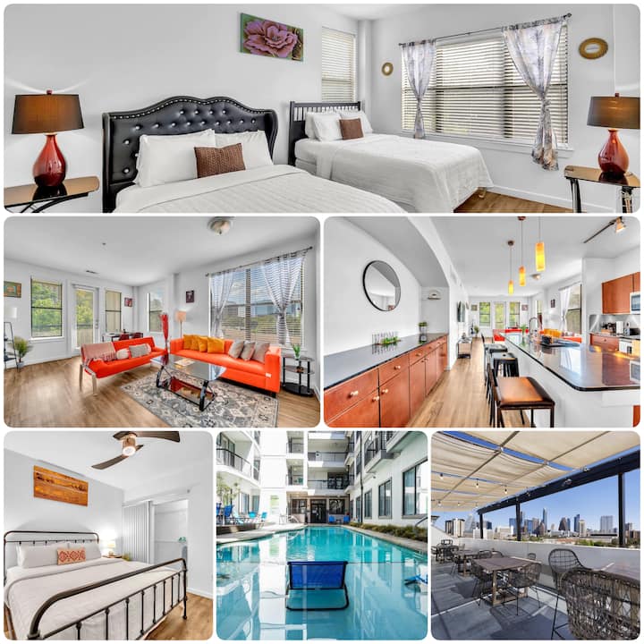 Soco 2br/2ba Pool/gym/datx Views - Austin