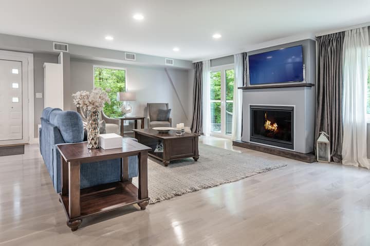 New Luxury 2br Suite Fireplace Parking Near Boston - MIT, Cambridge