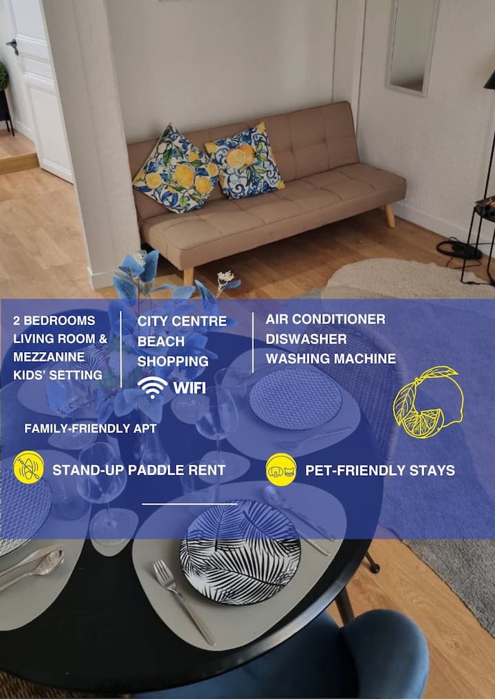 Menton Centre Spacieux Et Calme - Mentone