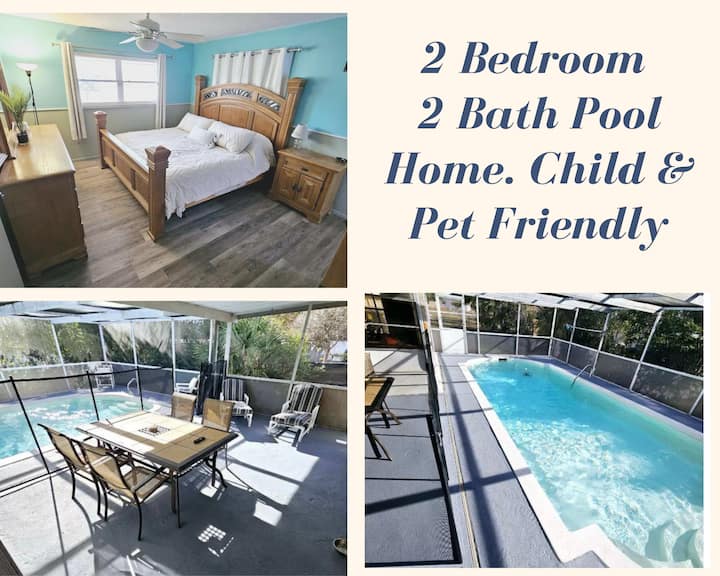 Cozy 2/2 Getaway With Pool- Child & Pet Friendly - Spring Hill, FL