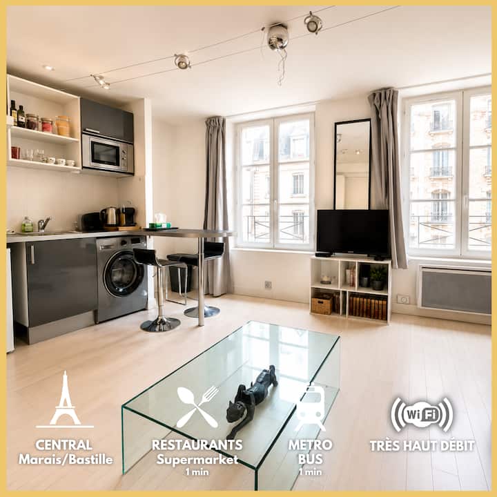 Studio Moderne & Lumineux @ Bastille/marais - Paris