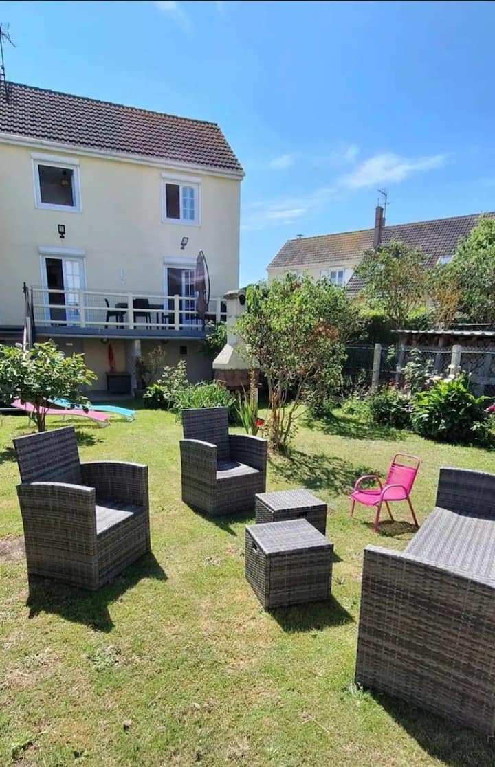 Maison 6 Pers - Jardin - 15 Min à Pied De La Mer - Berck