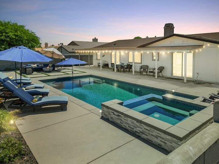 R&r:saltpool&spa, Golf, Arcade &Ping Pong+firepits - Bermuda Dunes, CA