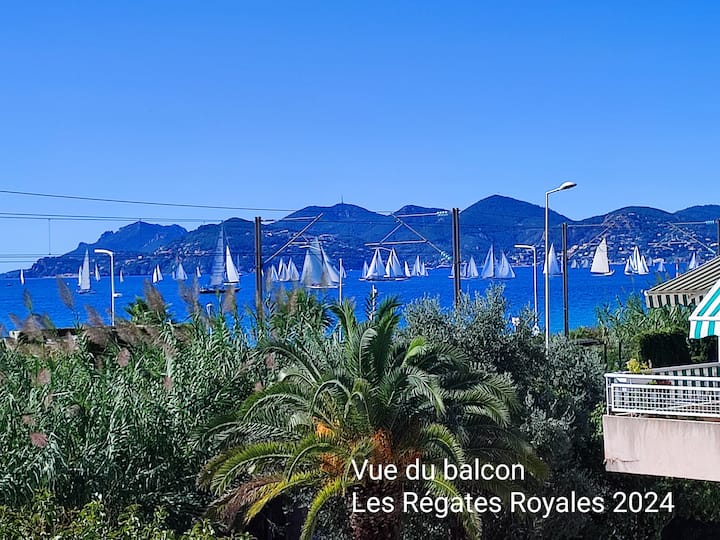 2 Pièces, Vue Mer, Clim, 60 Mètres De La Plage. - Cannes