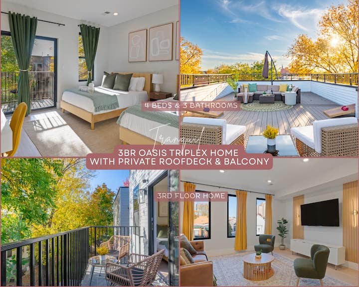 Huge Roofdeck!easy Path Access To Nyc 3br+3ba Home - Jersey City, NJ