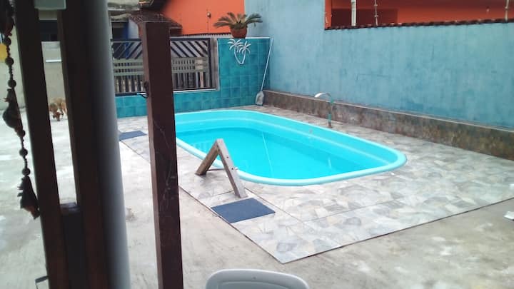 Casa Piscina Praia Perto Familiar. - Peruíbe
