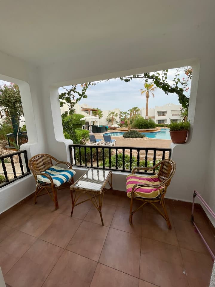 Comfy Studio Pool View In Delta Sharm - 샤름엘셰이크