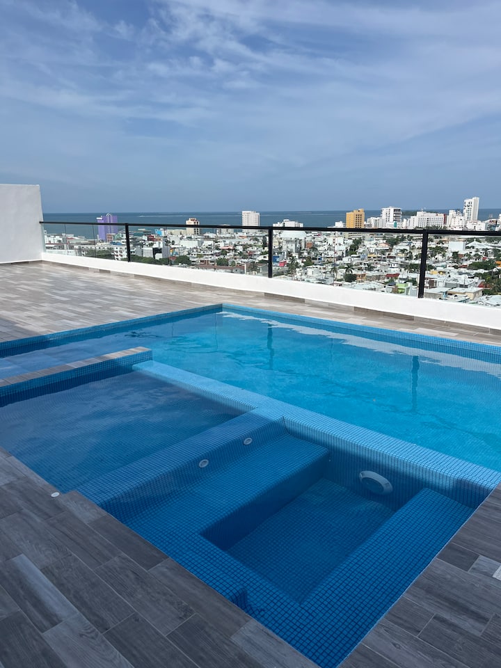 Penthouse Nuevo Con Alberca. - Boca del Río