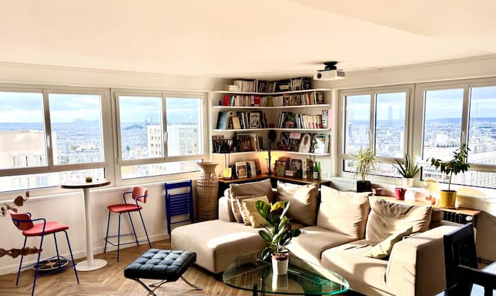 Refuge Suspendu à Paris : Vue, Sauna & Home Cinéma - Paris