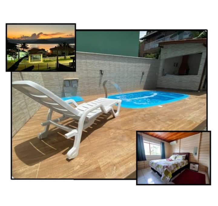 Casa Vista Mar Com Piscina Privativa - Florianópolis