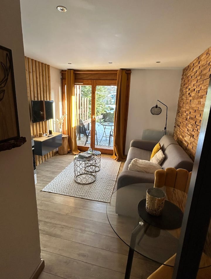 Studio à Louer à Megève Avec Un Canapé Lit. - 梅傑夫